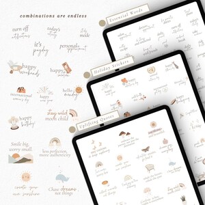 Daily Neutral Digital Stickers Essential Goodnotes Sticker Widgets ...