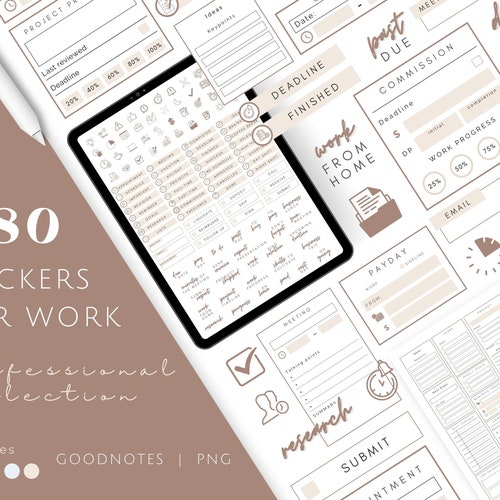 Work Essentials Digital Stickers Professional Goodnotes - Etsy