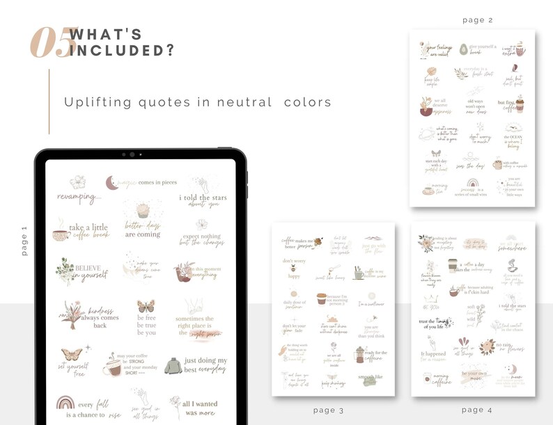 Ultimate Neutral Digital Sticker Bundle: Everything Essential - Etsy