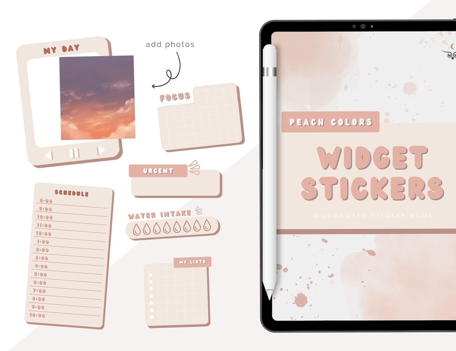 Daily Widget Digital Stickers for Goodnotes, Everyday Stickers ...