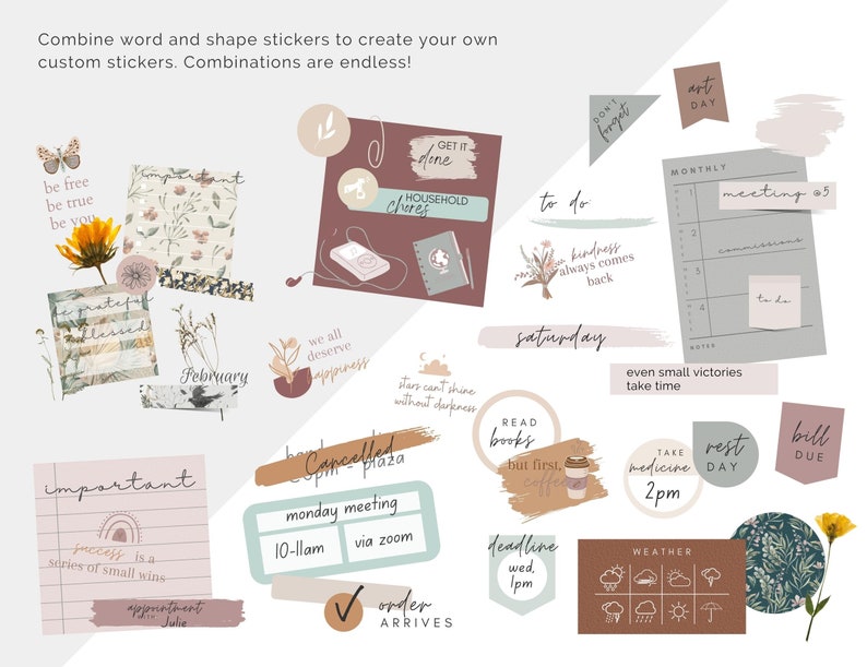 Ultimate Neutral Digital Sticker Bundle: Everything Essential - Etsy