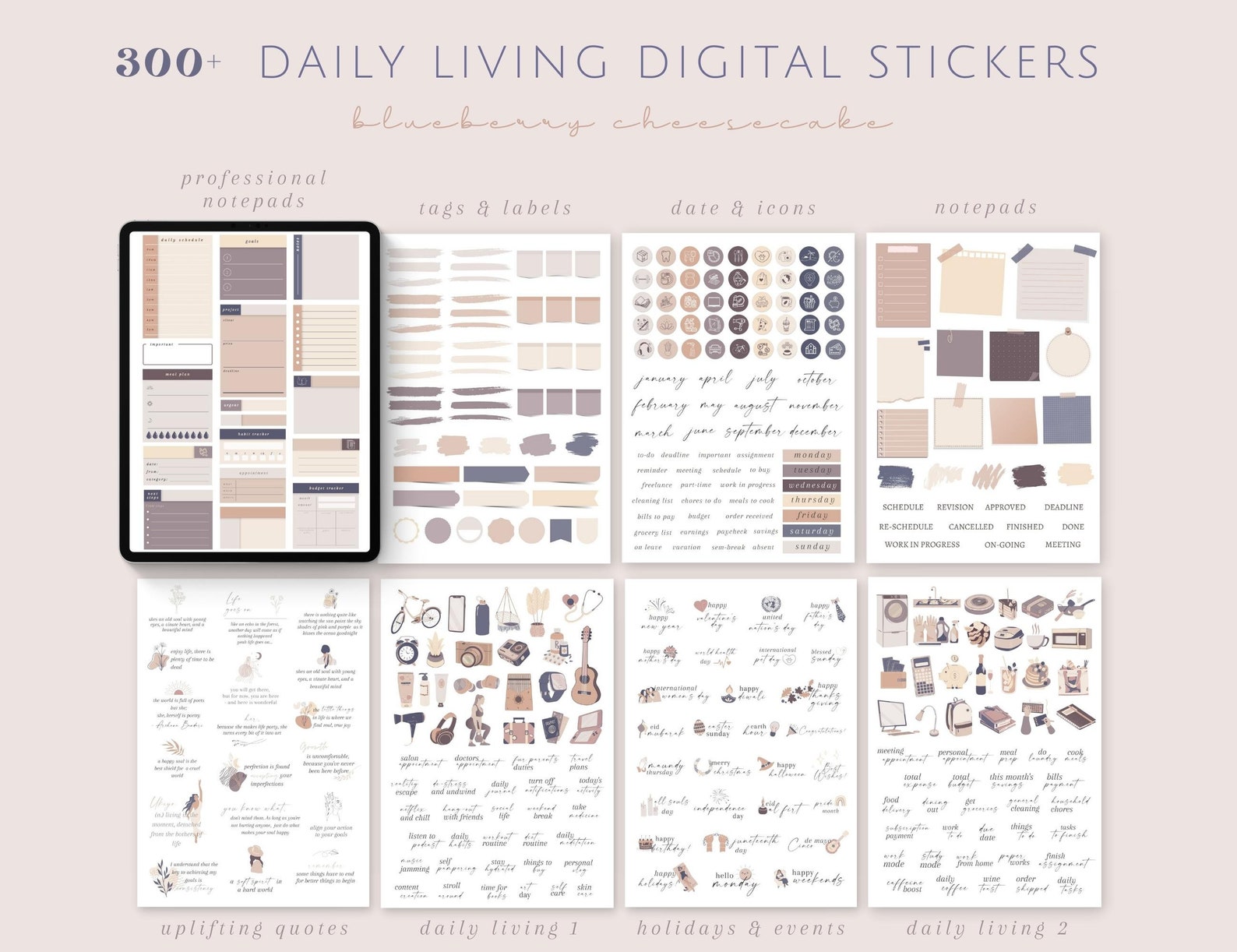 Daily Living Goodnotes Stickers for Everyday Life Everyday - Etsy