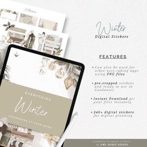 Winter Goodnotes Stickers Digital Christmas Holidays Stickers ...