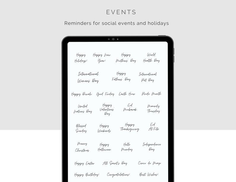 Essential Reminders Digital Stickers for Work & School - Etsy