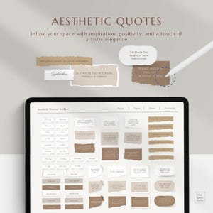 Aesthetic Goodnotes Digital Stickers for Ipad, Moodboard Stickers ...