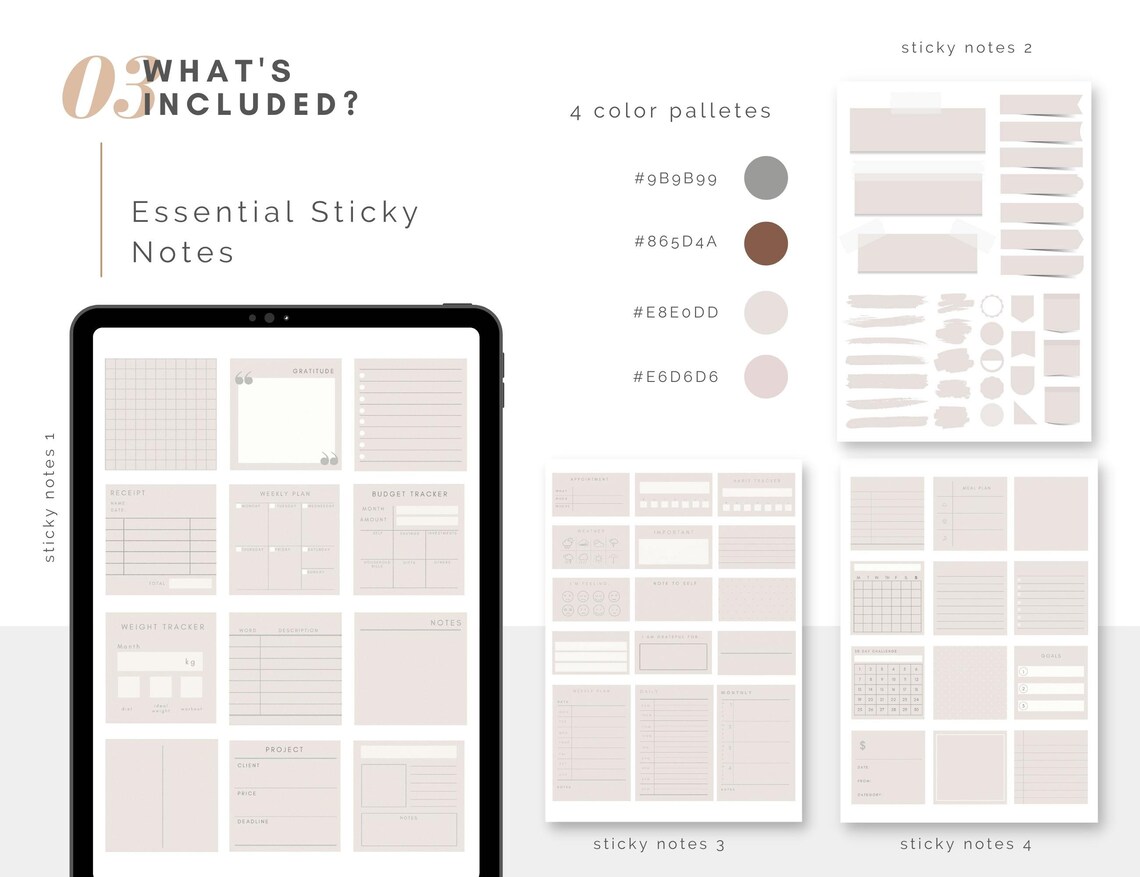 Ultimate Neutral Digital Sticker Bundle: Everything Essential - Etsy