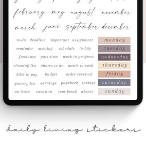 Daily Living Goodnotes Stickers for Everyday Life, Everyday Task ...