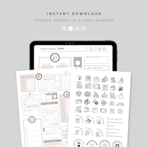 Finance and Budget Digital Stickers for Goodnotes, Money Manager ...