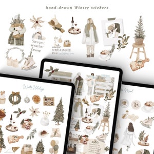 Winter Goodnotes Stickers Digital Christmas Holidays Stickers ...