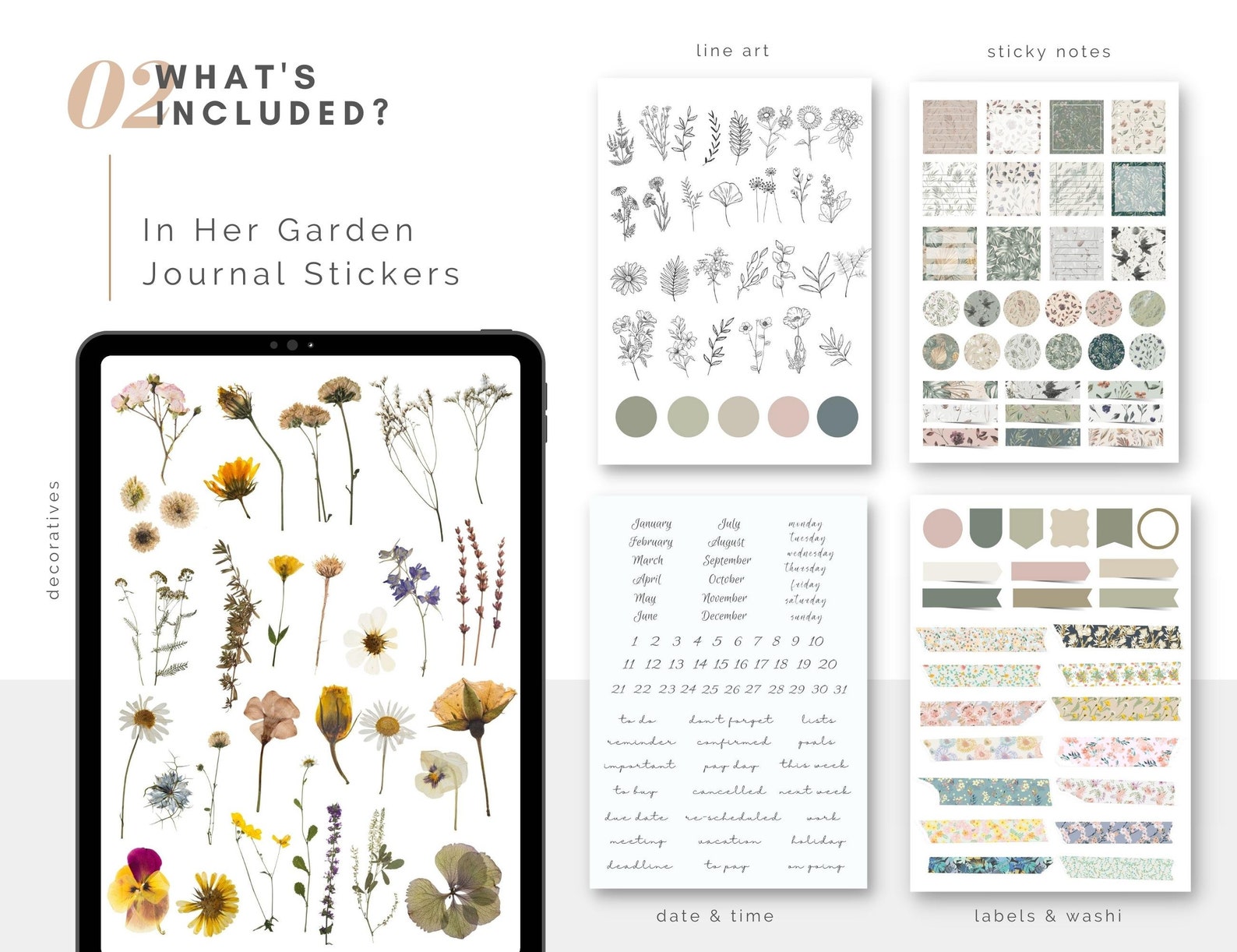 Ultimate Neutral Digital Sticker Bundle: Everything Essential Goodnotes ...