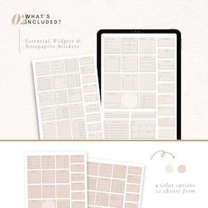 Daily Neutral Digital Stickers Essential Goodnotes Sticker Widgets ...