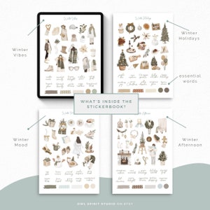 Winter Goodnotes Stickers Digital Christmas Holidays Stickers ...