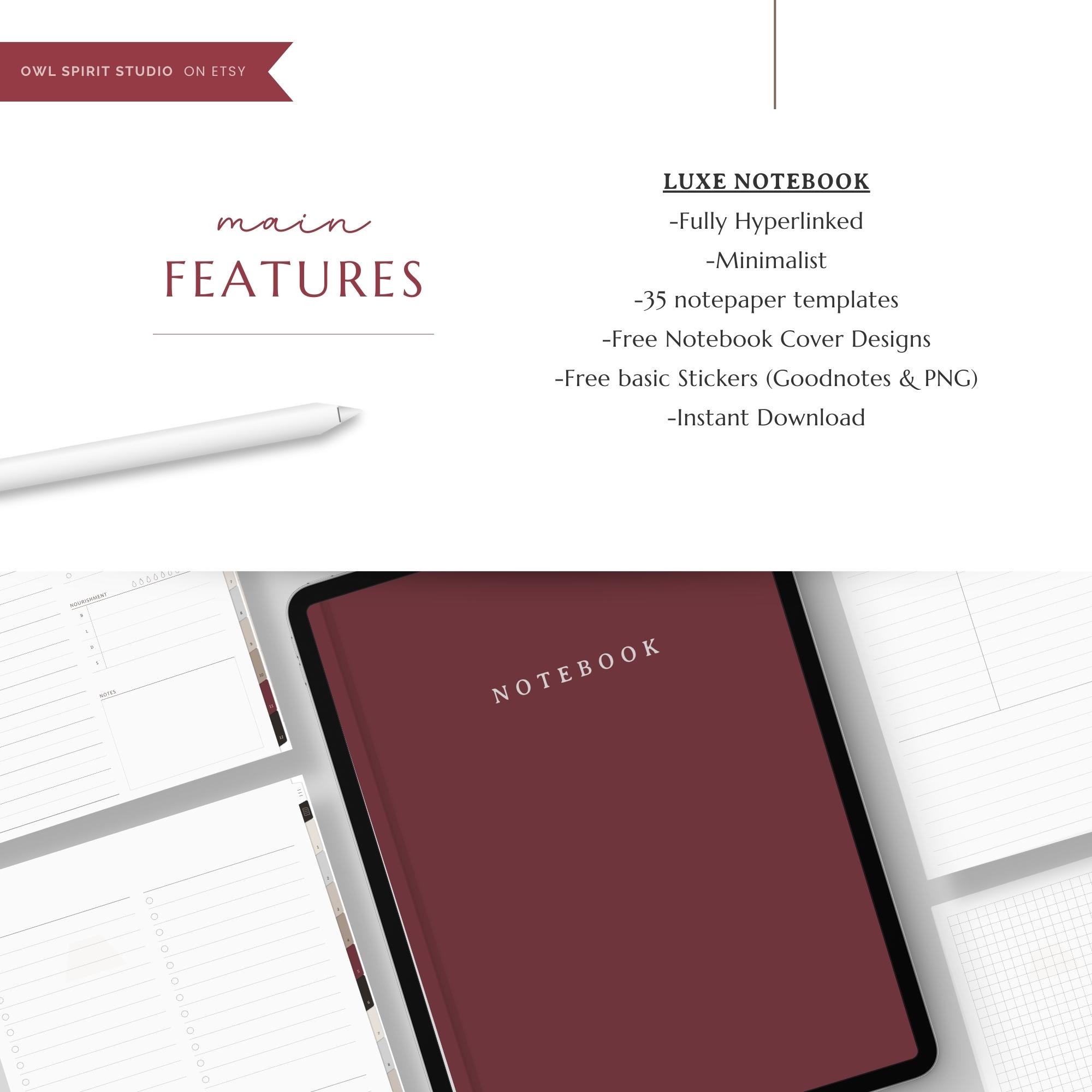 Digital Notebook, Goodnotes Notebook, Notability Notebook, Notebook ...
