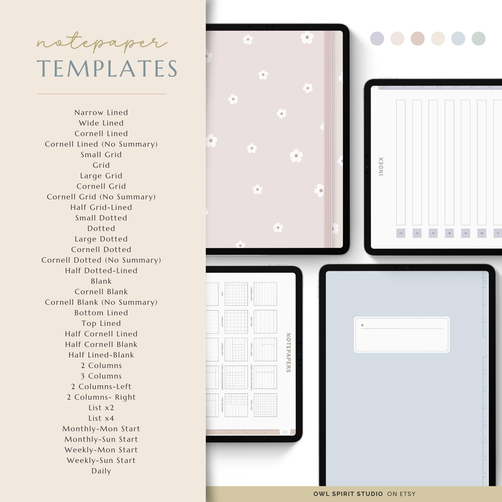 Digital Pastel Notebook for Ipads & Tabletspastel Notebook - Etsy