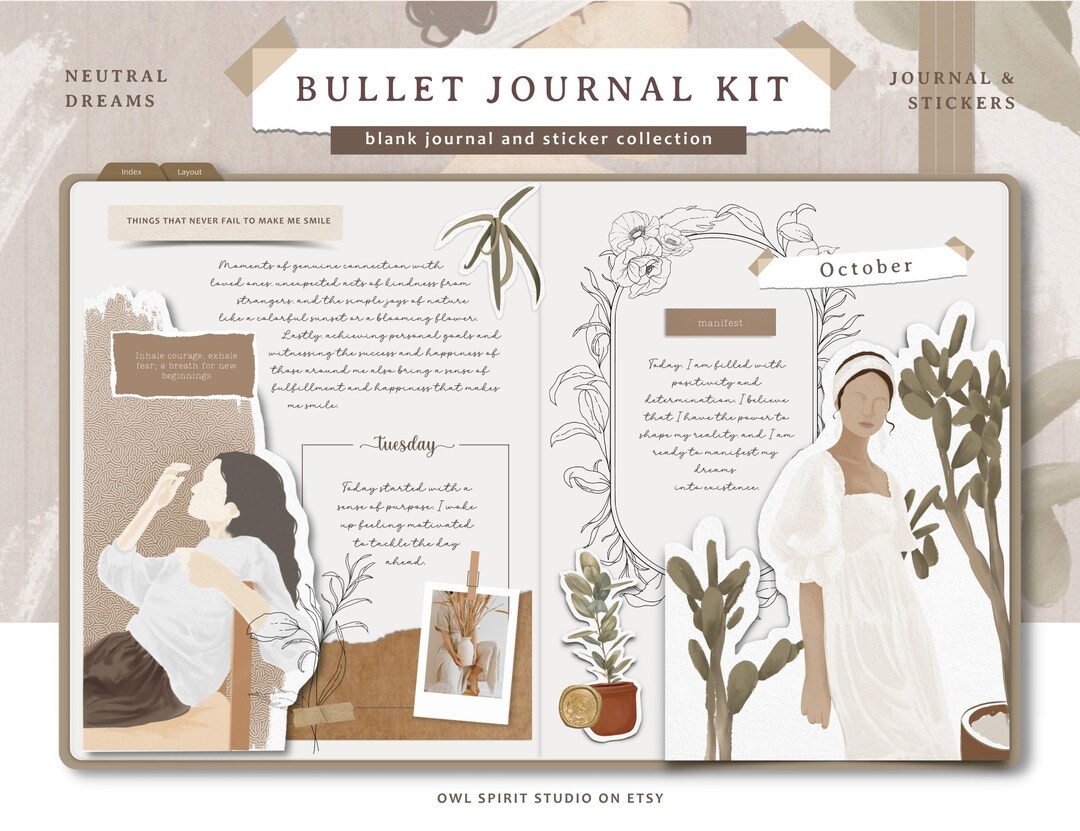 Bullet Journal Kit, Digital Daily Planner, Goodnotes Journal, Undated ...