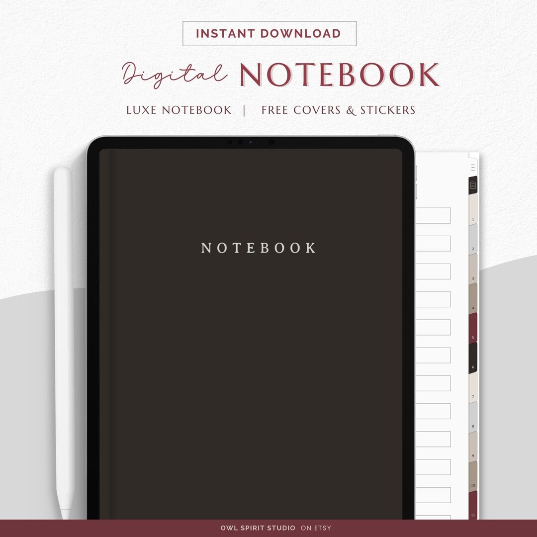 Digital Notebook, Goodnotes Notebook, Notability Notebook, Notebook ...