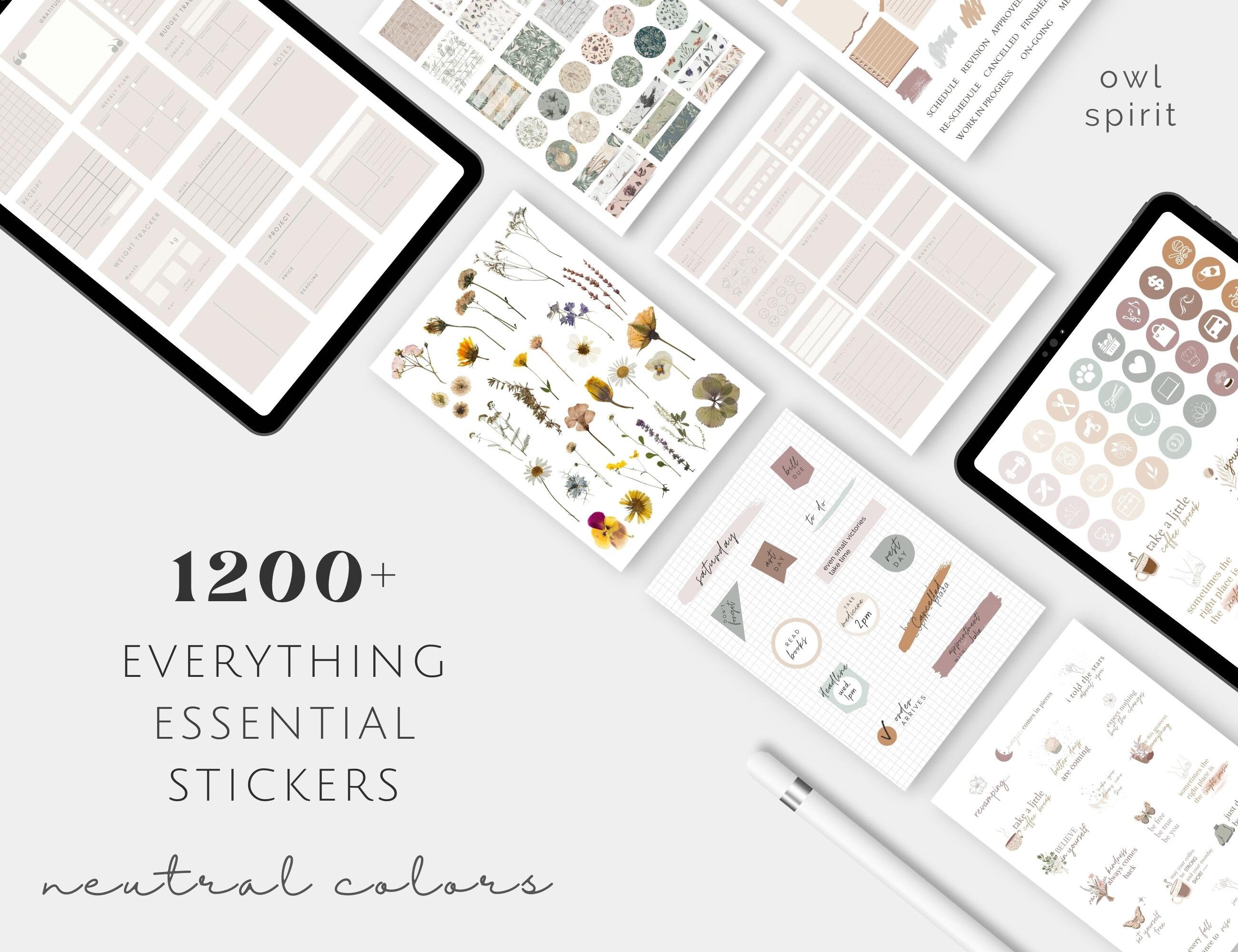 Ultimate Neutral Digital Sticker Bundle: Everything Essential - Etsy