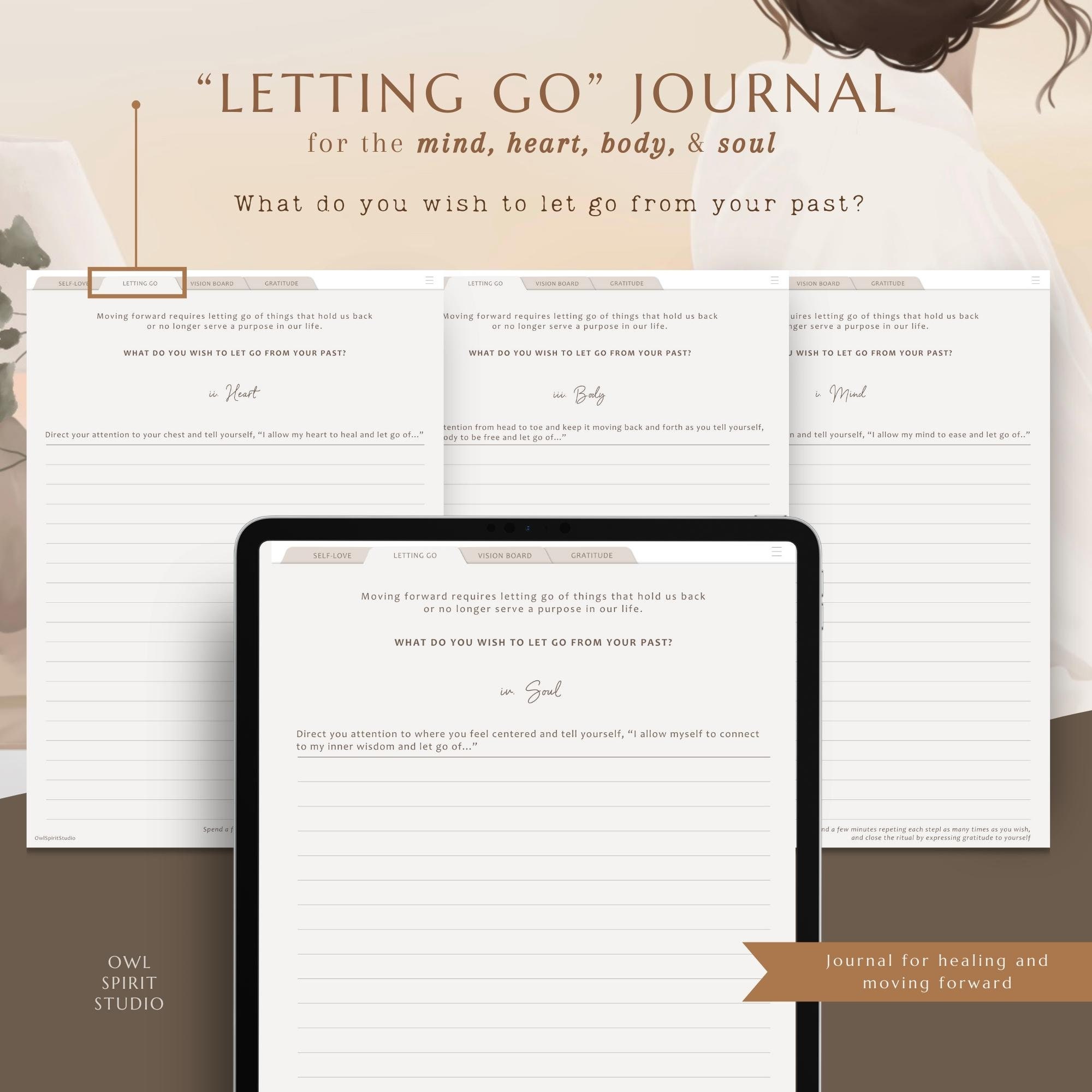 Self-care Journal, Digital Journal Kit, Digital Planner Template, iPad ...