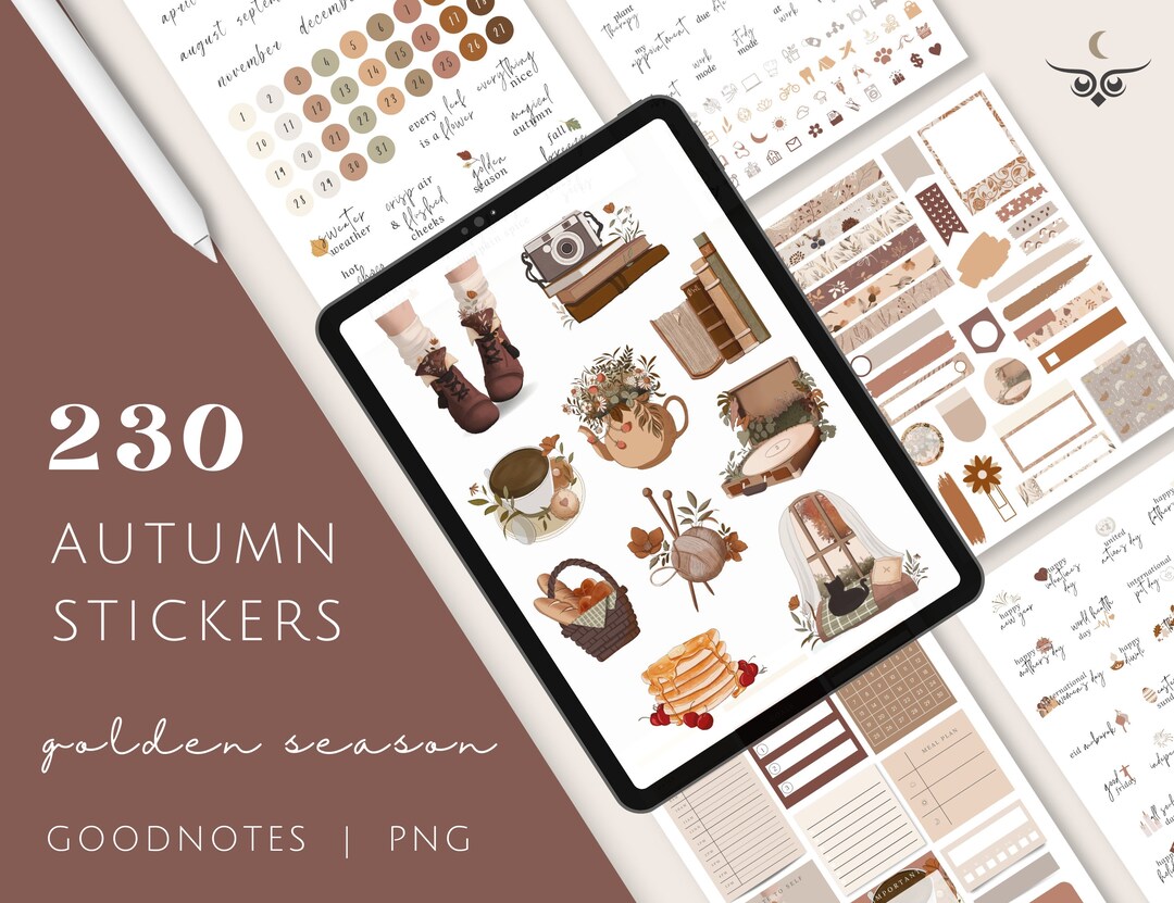 Goodnotes Digital Stickers, Autumn Stickers, Digital Planner Stickers ...