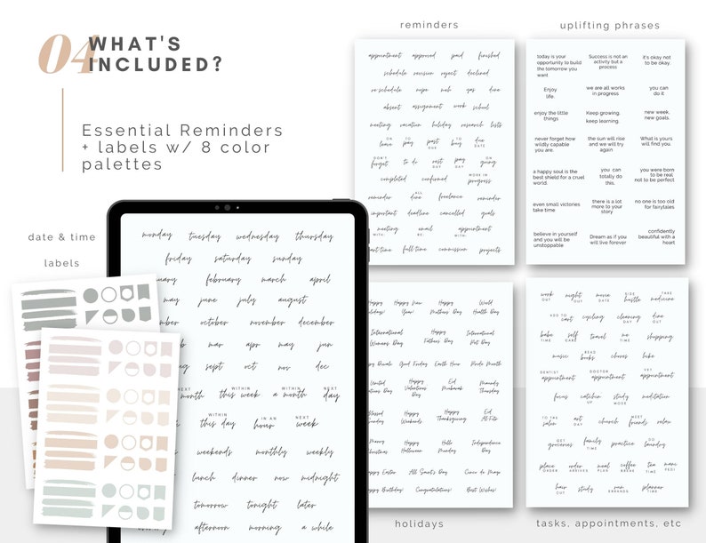 Ultimate Neutral Digital Sticker Bundle: Everything Essential - Etsy