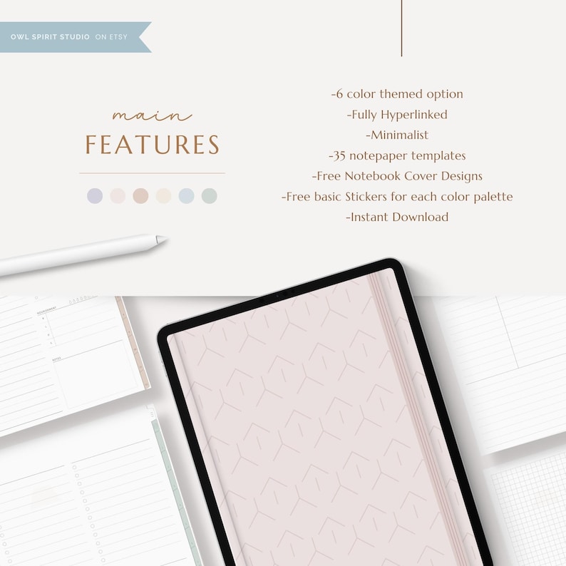 Digital Pastel Notebook for Ipads & Tabletspastel Notebook - Etsy