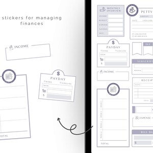 Finance and Budget Digital Stickers for Goodnotes, Money Manager ...