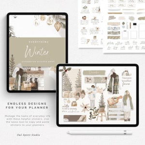 Winter Goodnotes Stickers Digital Christmas Holidays Stickers ...