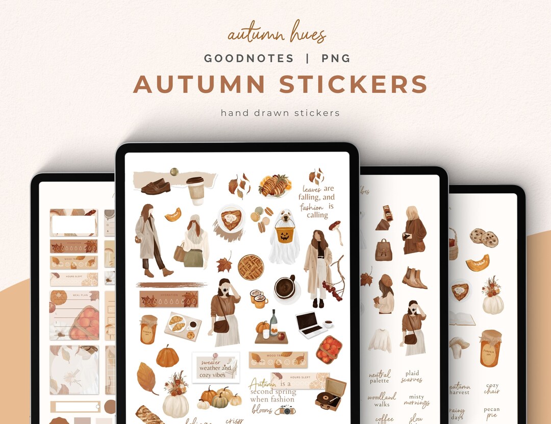 Autumn Digital Goodnotes Stickers, Halloween Stickers, Thanksgiving ...