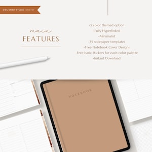 Neutral Digital Notebook for Goodnotes, Notability Neutral Notebook ...