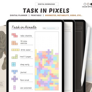 Task Tracker, Digital Planner Insert, Goodnotes Template, Planner ...