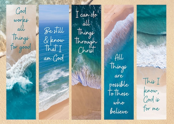 Christian Bookmarks Religious Bookmark bible Verse - Etsy
