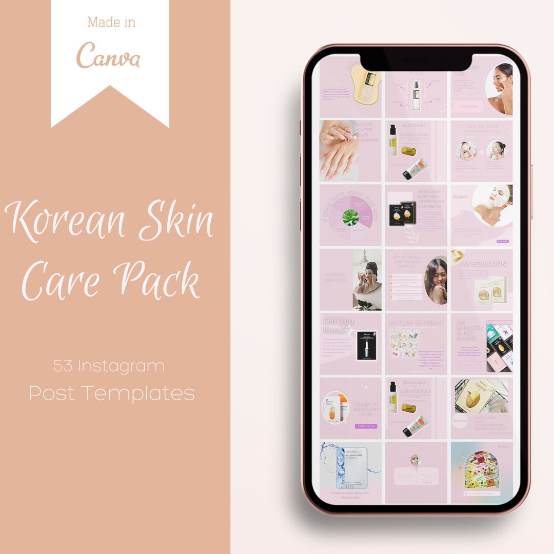 50 Skincare Canva Templates for Social Media Post and More. - Etsy