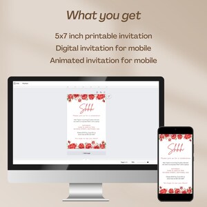 Shhh Its a Surprise Electronic Surprise Invite Surprise Party Invite ...