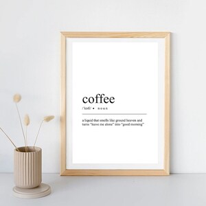 Coffee Definition Print Digital Download Dictionary Definition - Etsy