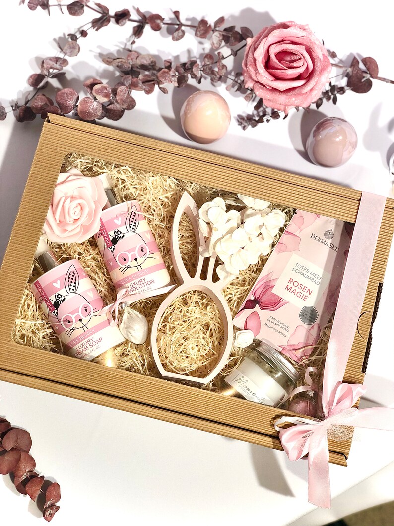 Oster-set ''bunny'', Rosa Hase in Silhouetten-form, Handwaschseife ...