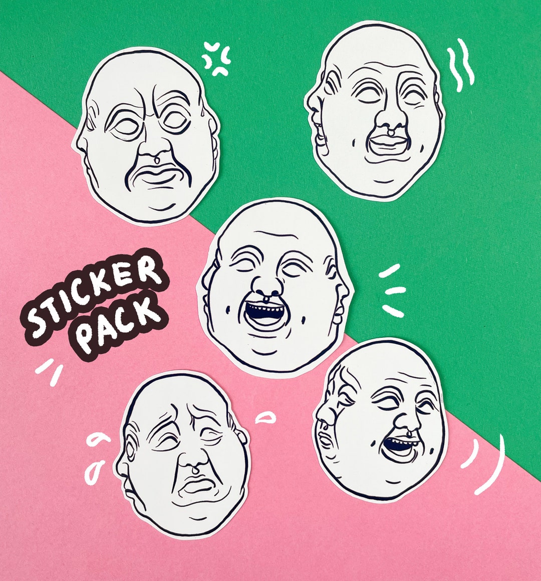 Four Faced Buddha Sticker Set of 5 | Journal, Sketchbook, Laptop, Diary ...