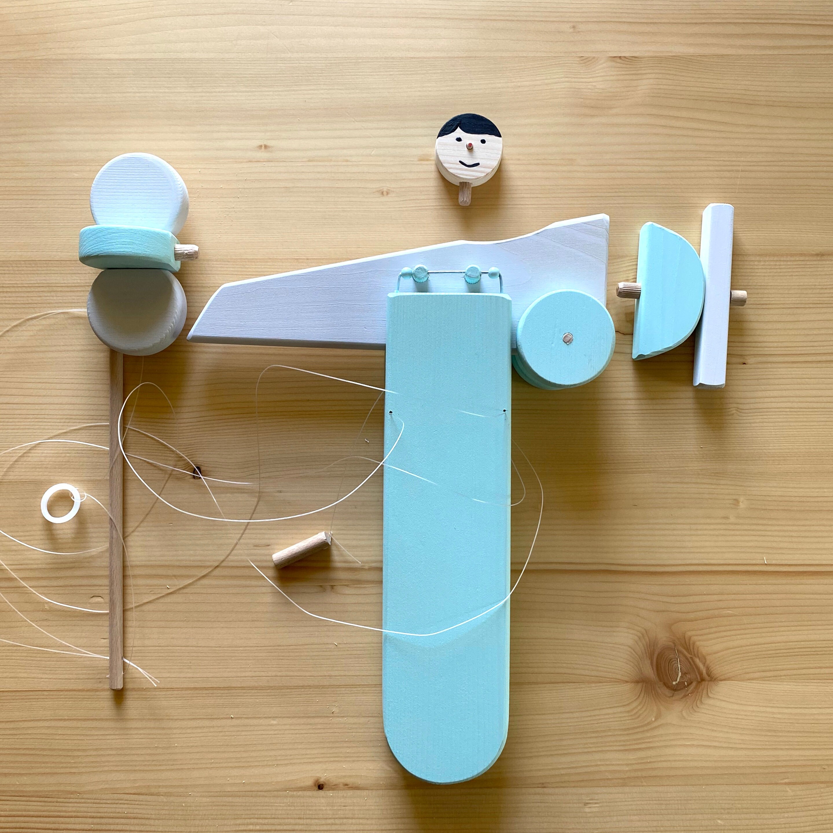 Wooden Plane Mobile - Hanging Airplane - Kids Room Decor - Gift for ...