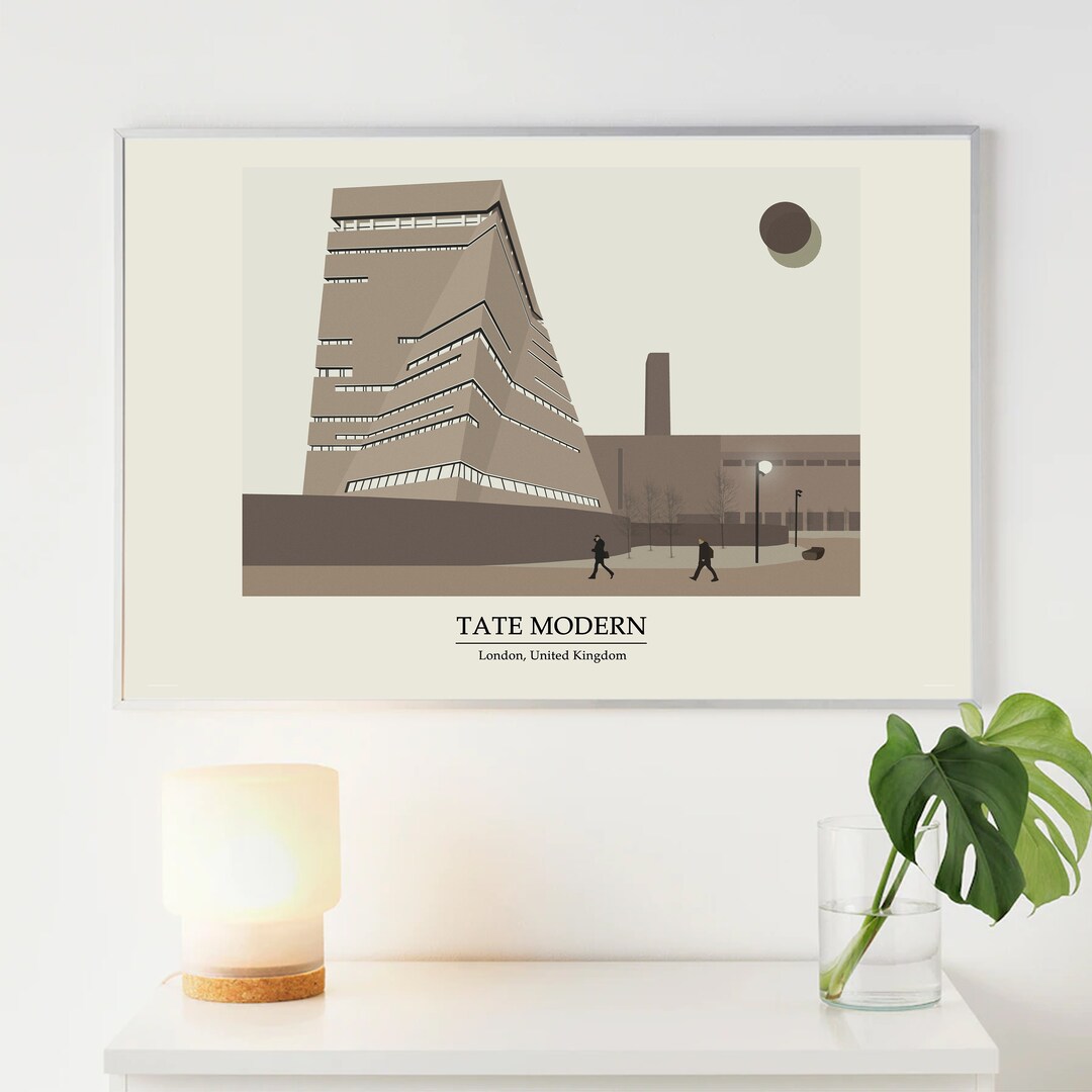 Tate Modern L London Architecture L Illustration L Wall Art L Instant ...