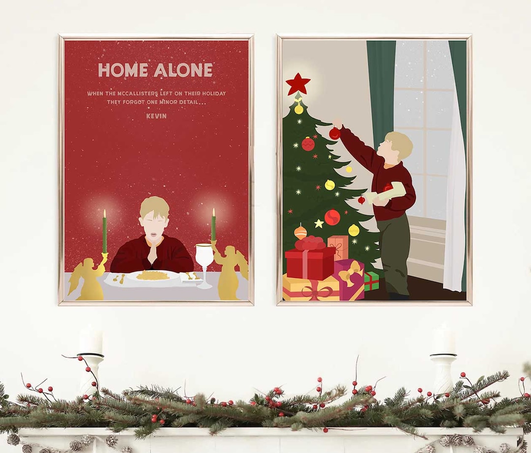 Home Alone Poster Set of 2 Prints L High-quality Digital Wall Art L ...