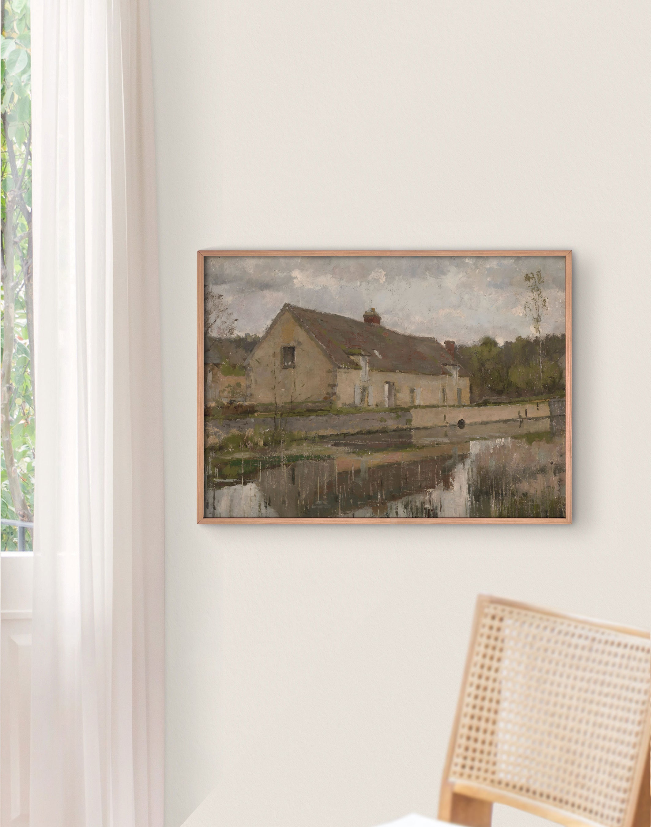 Cottagecore Painting Victorian Barn Oil Painting Print - Etsy