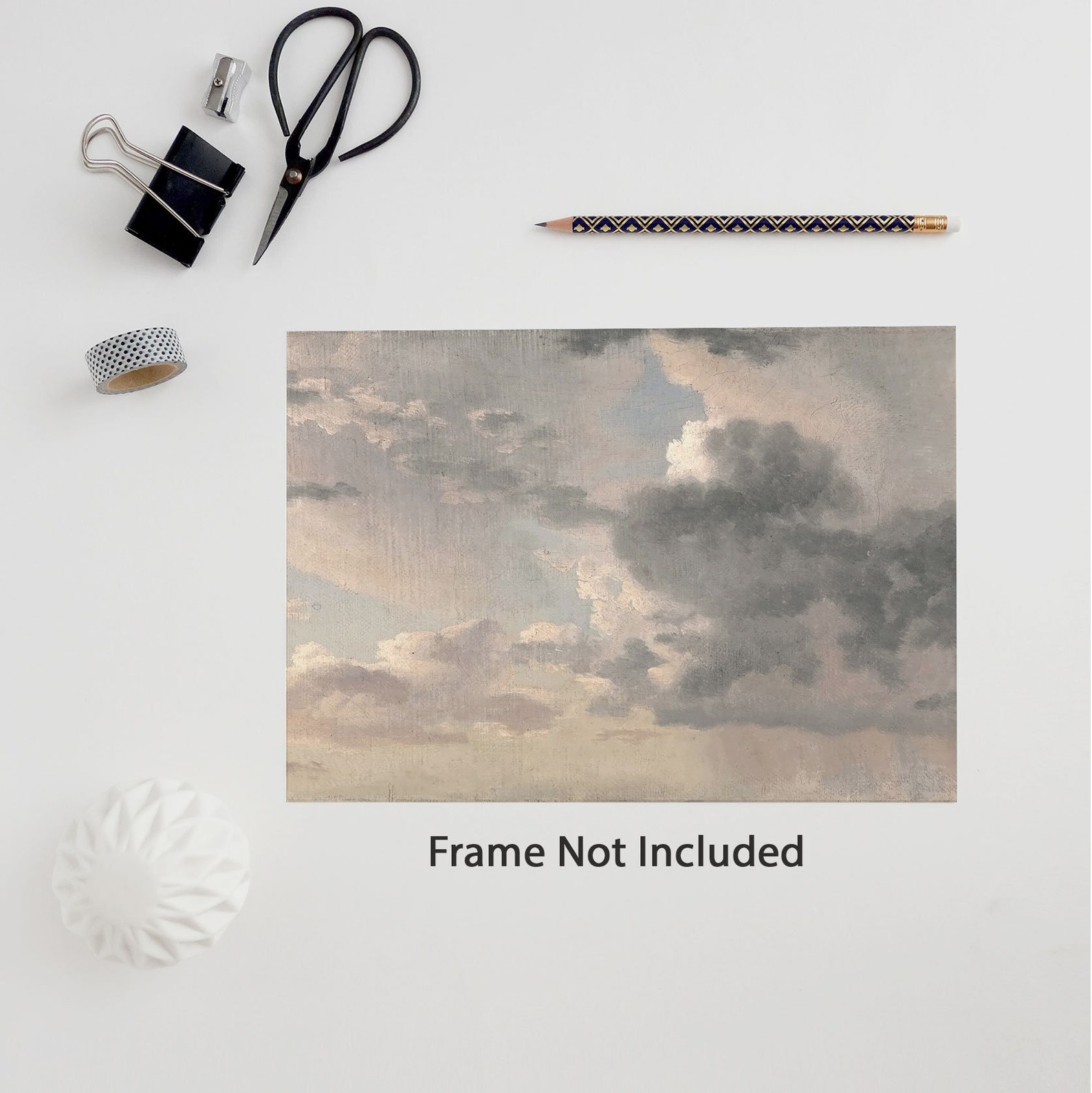 Vintage Cloudscape Painting Skyscape Wall Art Victorian - Etsy