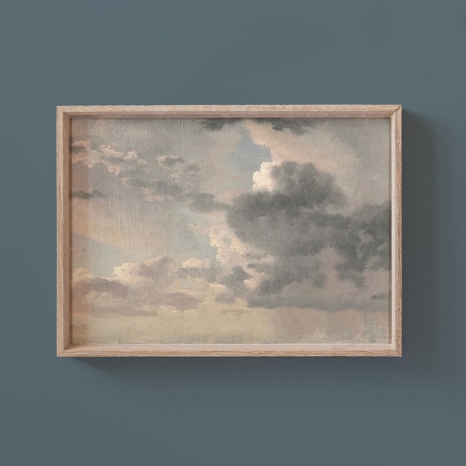 Vintage Cloudscape Painting Skyscape Wall Art Victorian - Etsy