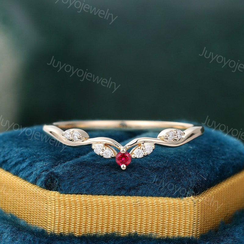 Ruby Wedding Ring - Etsy