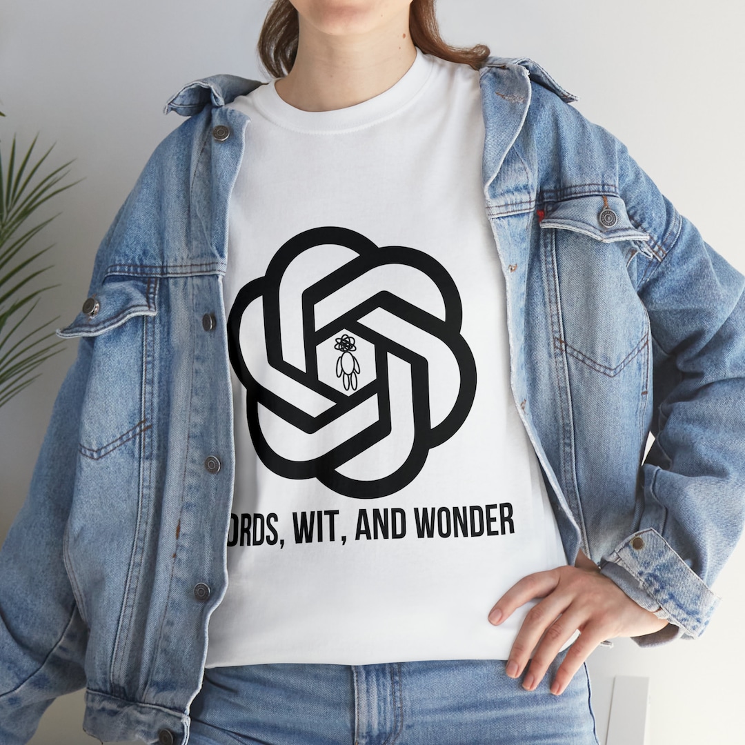 Chat GPT Open AI Words, Wit, and Wonder T-shirt Chatgpt Inspired Design ...