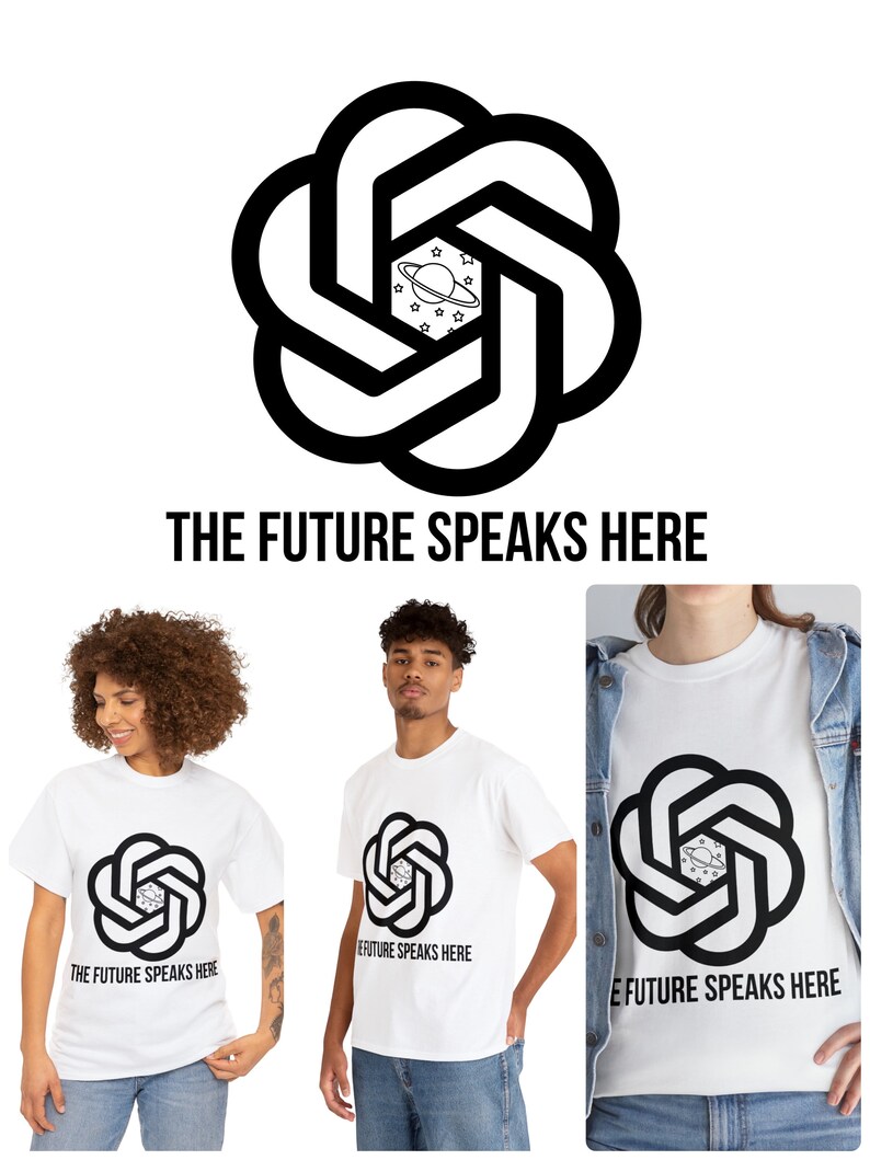 Chat GPT Open AI the Future Speaks Here T-shirt Chatgpt Design for Forward Thinkers Futuristic ...