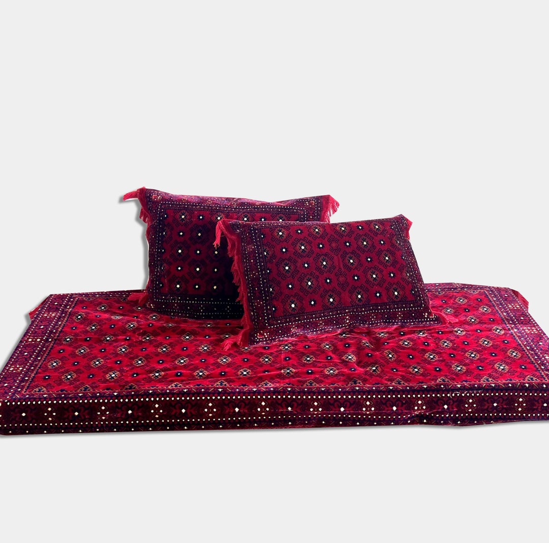 1 Floor Sofa 2 Pillow Oriental Afghan Toshak,gift for Mum, Arabic ...