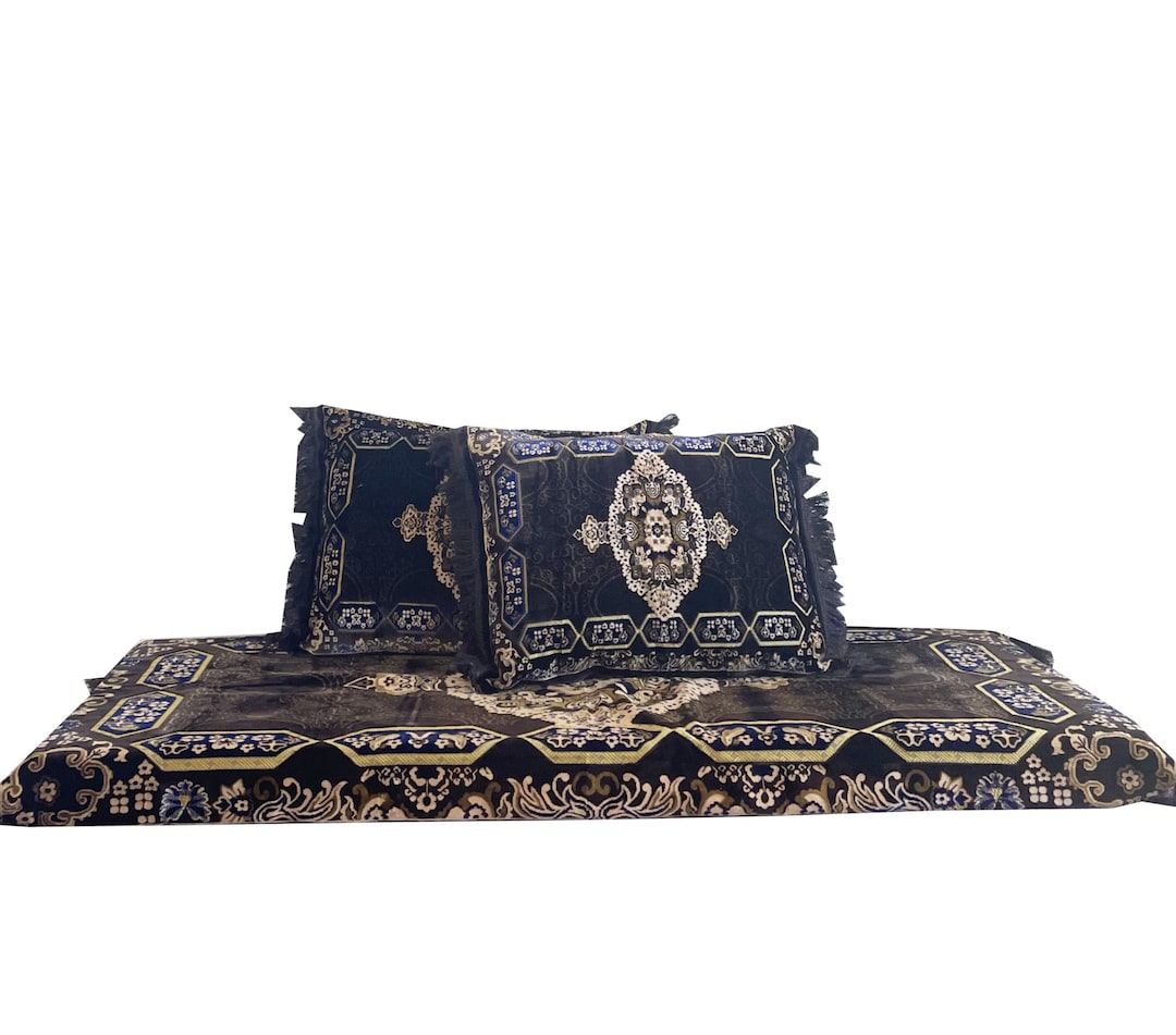 1 Floor Sofa 2 Pillows Cushions Set Afghan Toshak Arabic Turkish Diwan ...