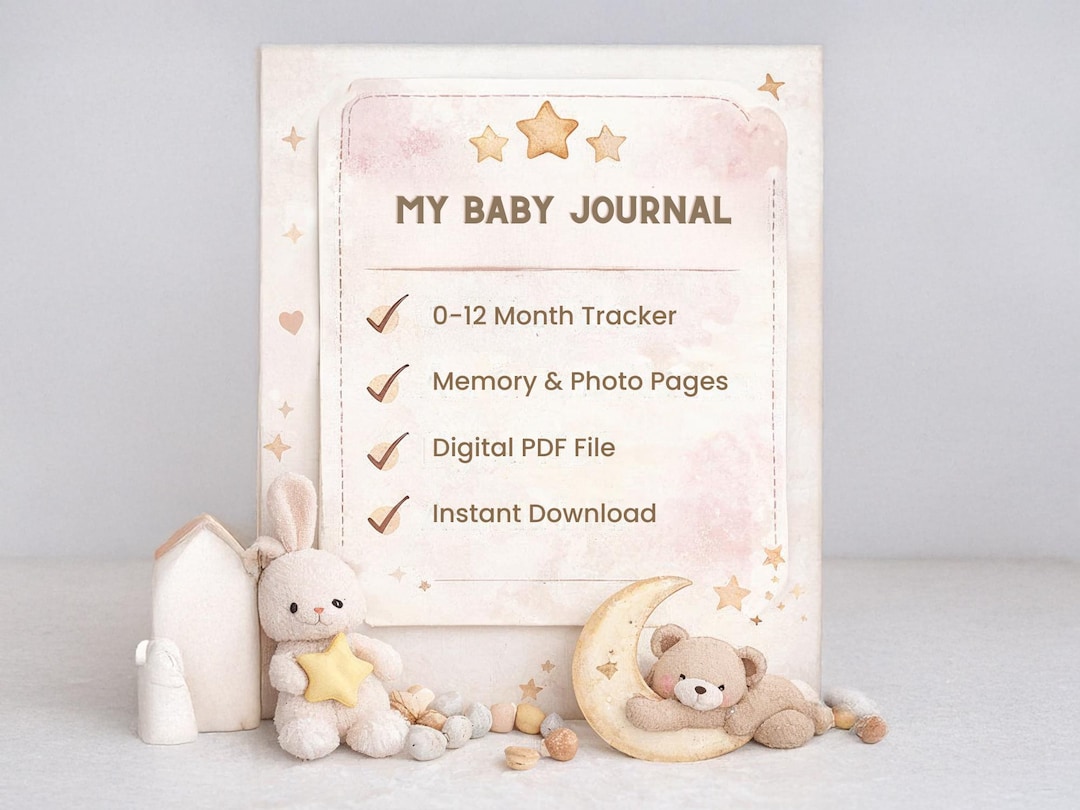 0–12 Month Baby Memory Book Printable PDF | Instant Download - Etsy