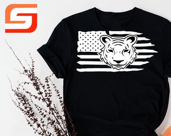 Tiger American Flag - Etsy