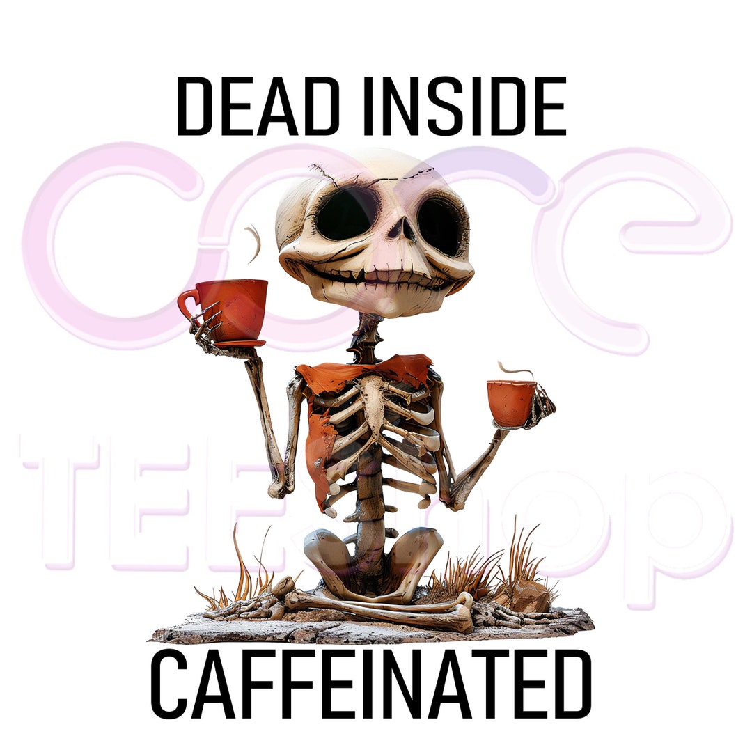 Coffee Png Drinks, Skeleton Drinking Coffee Png, Coffee Qoutes Png ...